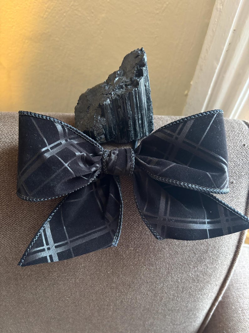 Handmade Black Plaid Bow! Cheer Style Bow!!! 5~ in Wide, 2 Loop. Hair ...