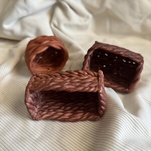 Miniature Woven Basket Set! Handmade Polymer Clay Baskets - Etsy