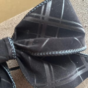 Handmade Black Plaid Bow! Cheer Style Bow!!! 5~ in Wide, 2 Loop. Hair ...