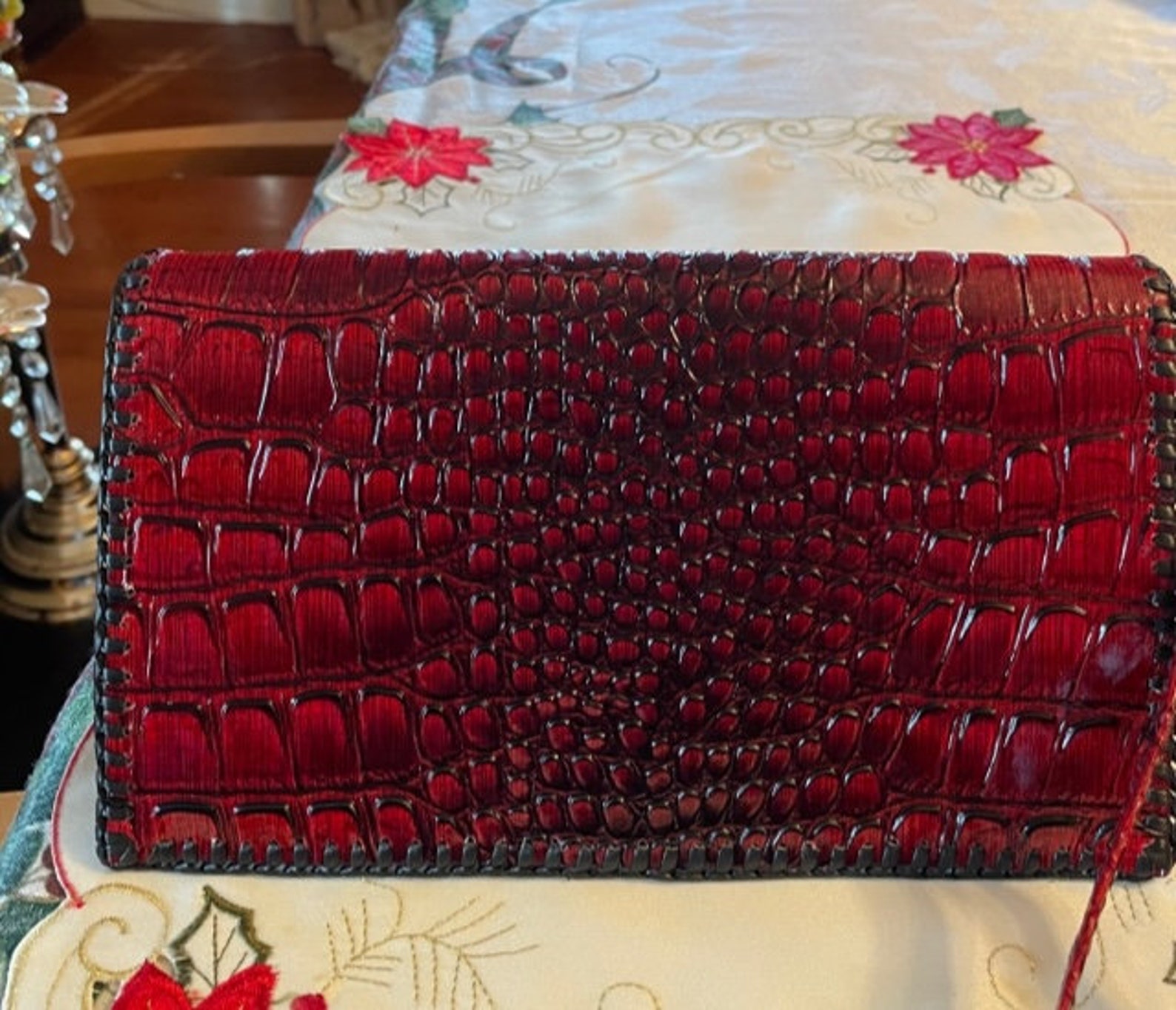 Leather Envelope Clutch - Red Envelope Clutch - Gift for Mom - Evening ...
