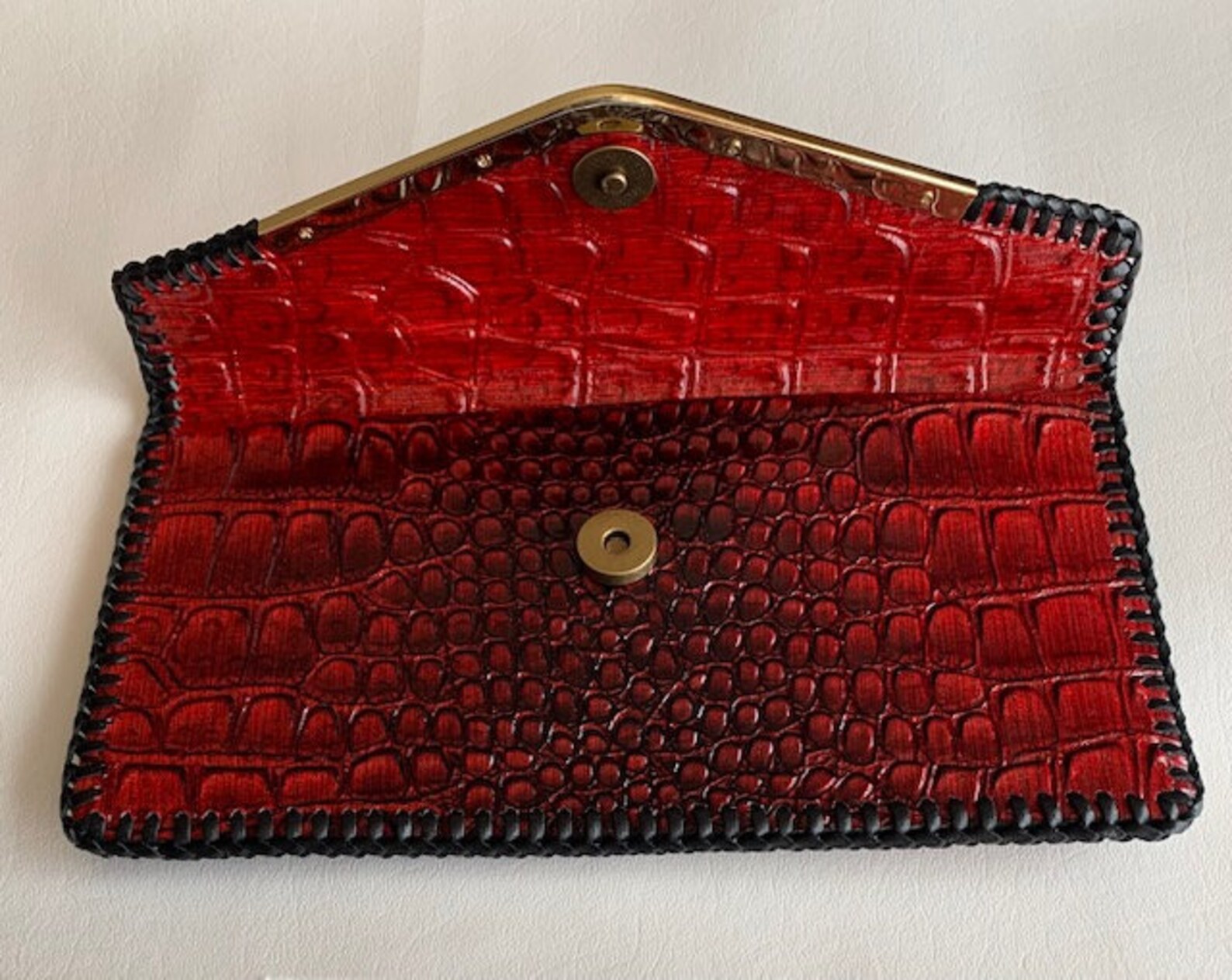 Leather Envelope Clutch - Red Envelope Clutch - Gift for Mom - Evening ...