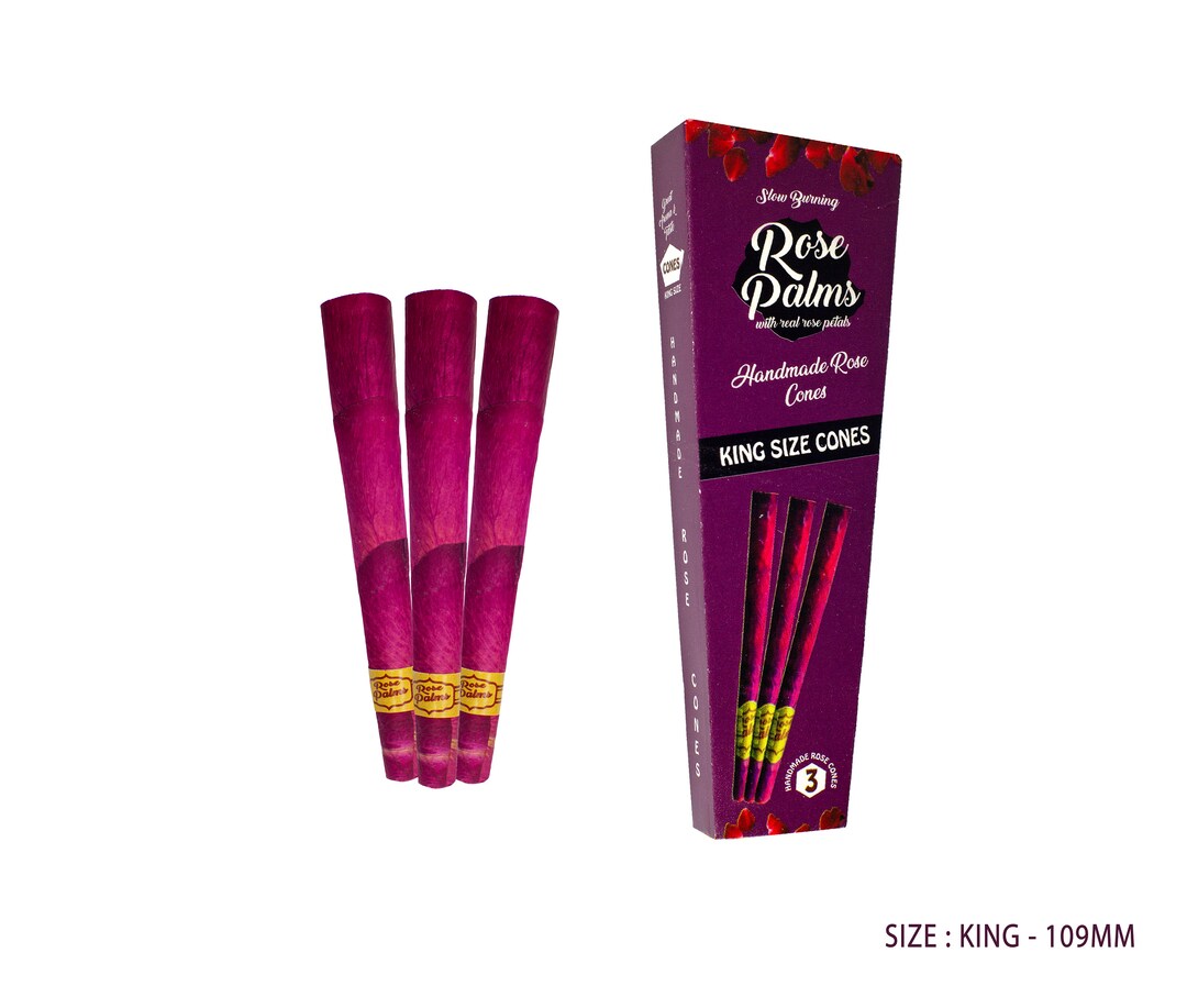 3 King Size Purple Natural Rose Petal Cones - Etsy