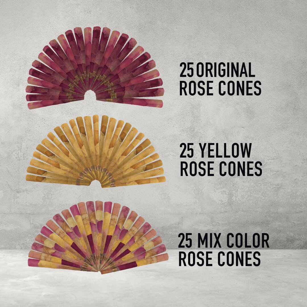 Rose Petals Cones Variety Pack of 75 Cones - Etsy