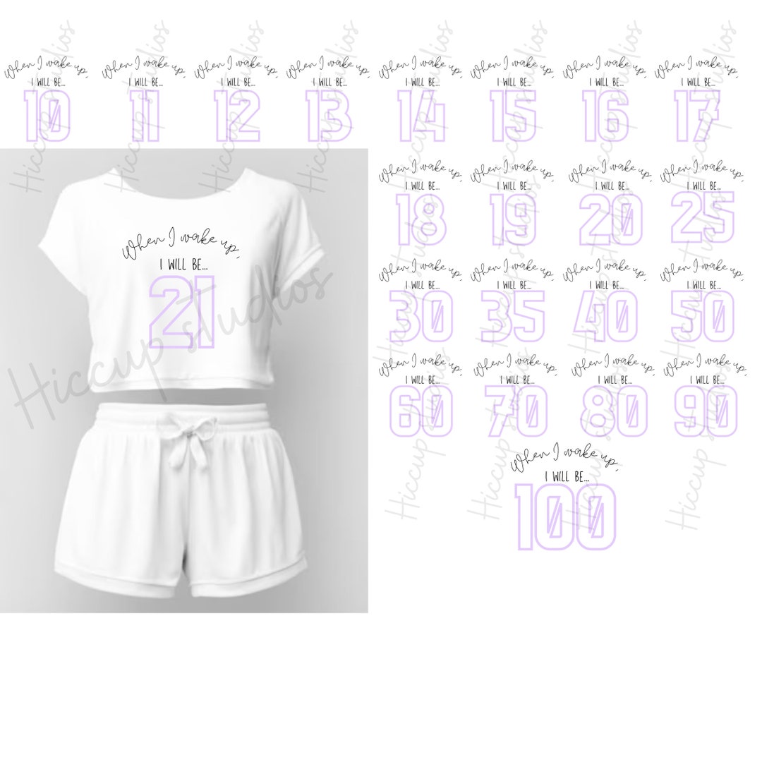 Older Ages Adult Teenager Lilac Birthday when I Wake up I Will Be Png ...