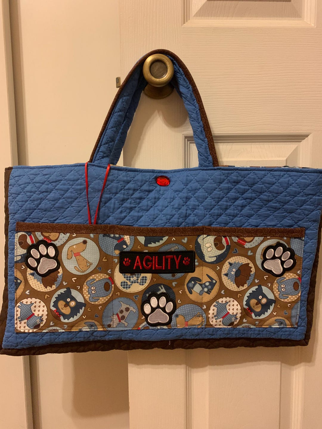 Large Quilted Agility Tote-blue - Etsy