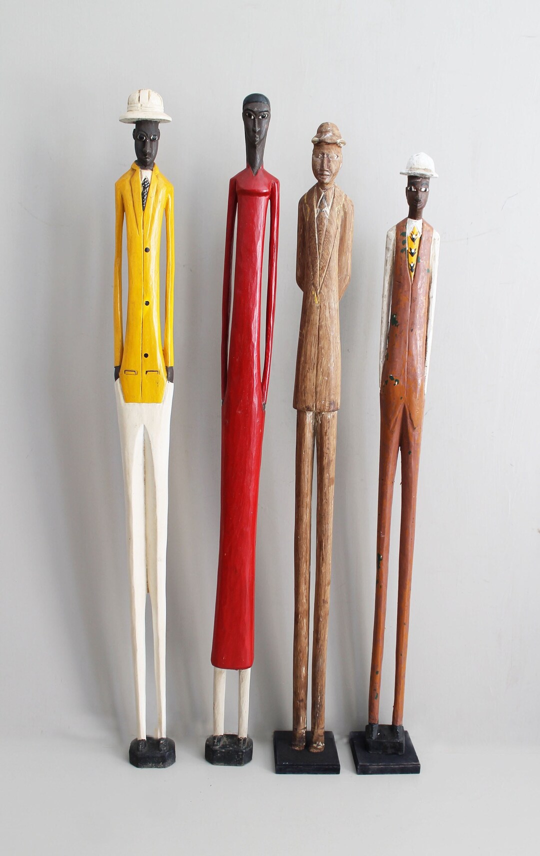 39'' Ivory Coast Colonial Figures Big Africa Hand - Etsy