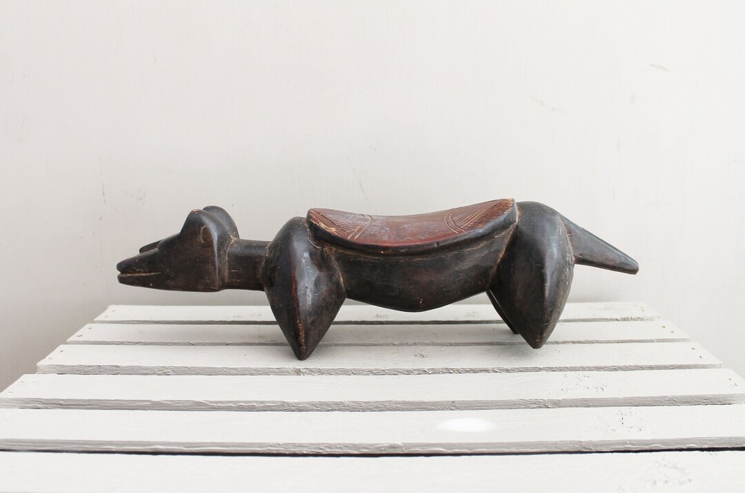 16'' Congo Vintage Head Rest Africa Tribal Art Northern Republic of ...