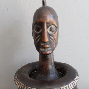 Set of 2 Cameroon Baka Pygmy Dolls Antique Wood Sculpture African Man ...