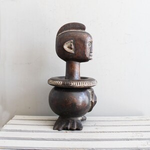 Set of 2 Cameroon Baka Pygmy Dolls Antique Wood Sculpture African Man ...