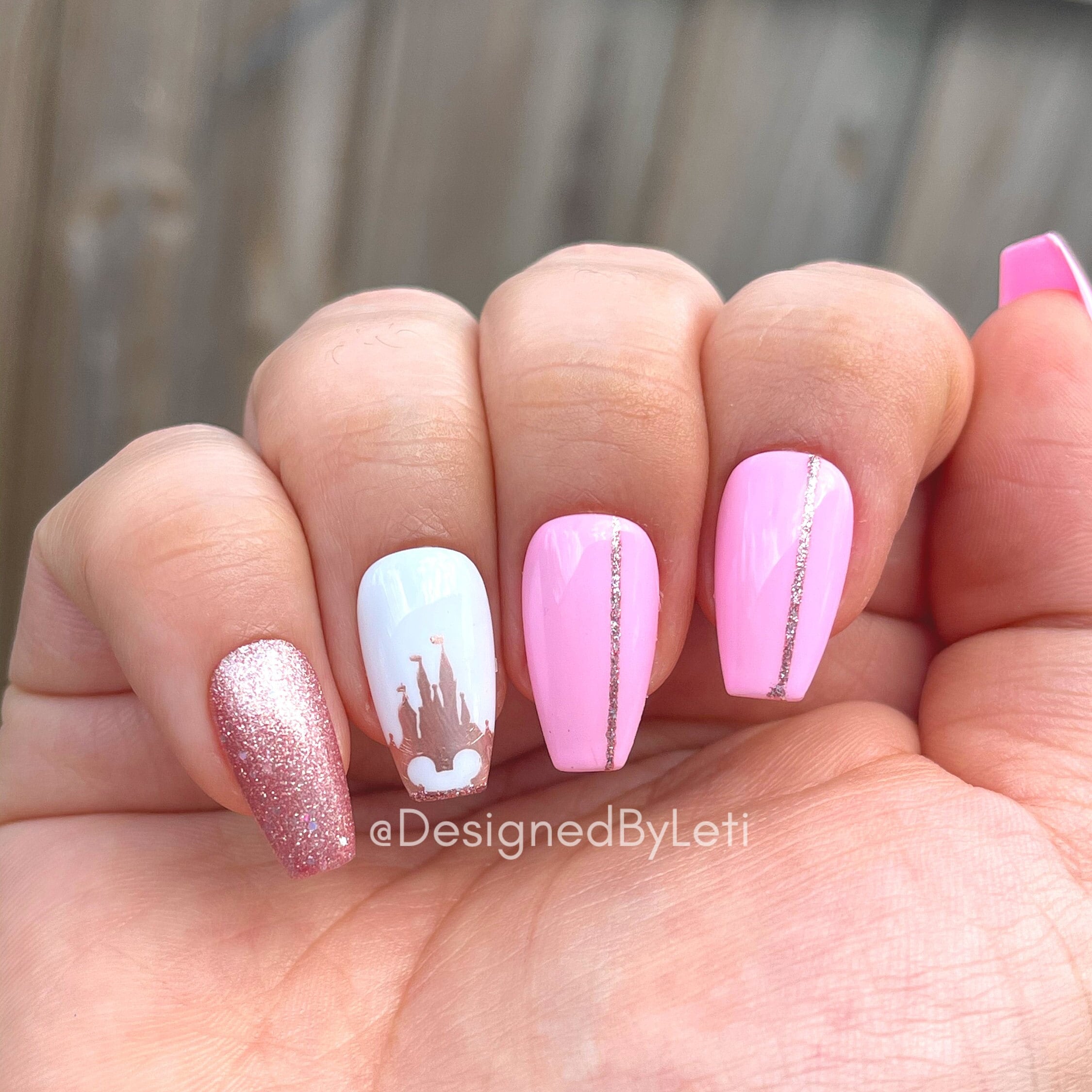 Cinderella Castle Nail Art