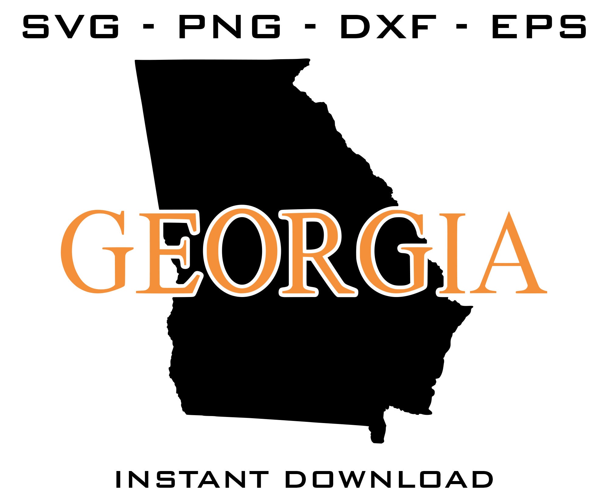 Georgia SVG Georgia Cut Files Georgia Cricut Georgia - Etsy