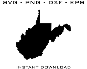 West Virginia Svg West Virginia Outline Svg West Virginia - Etsy