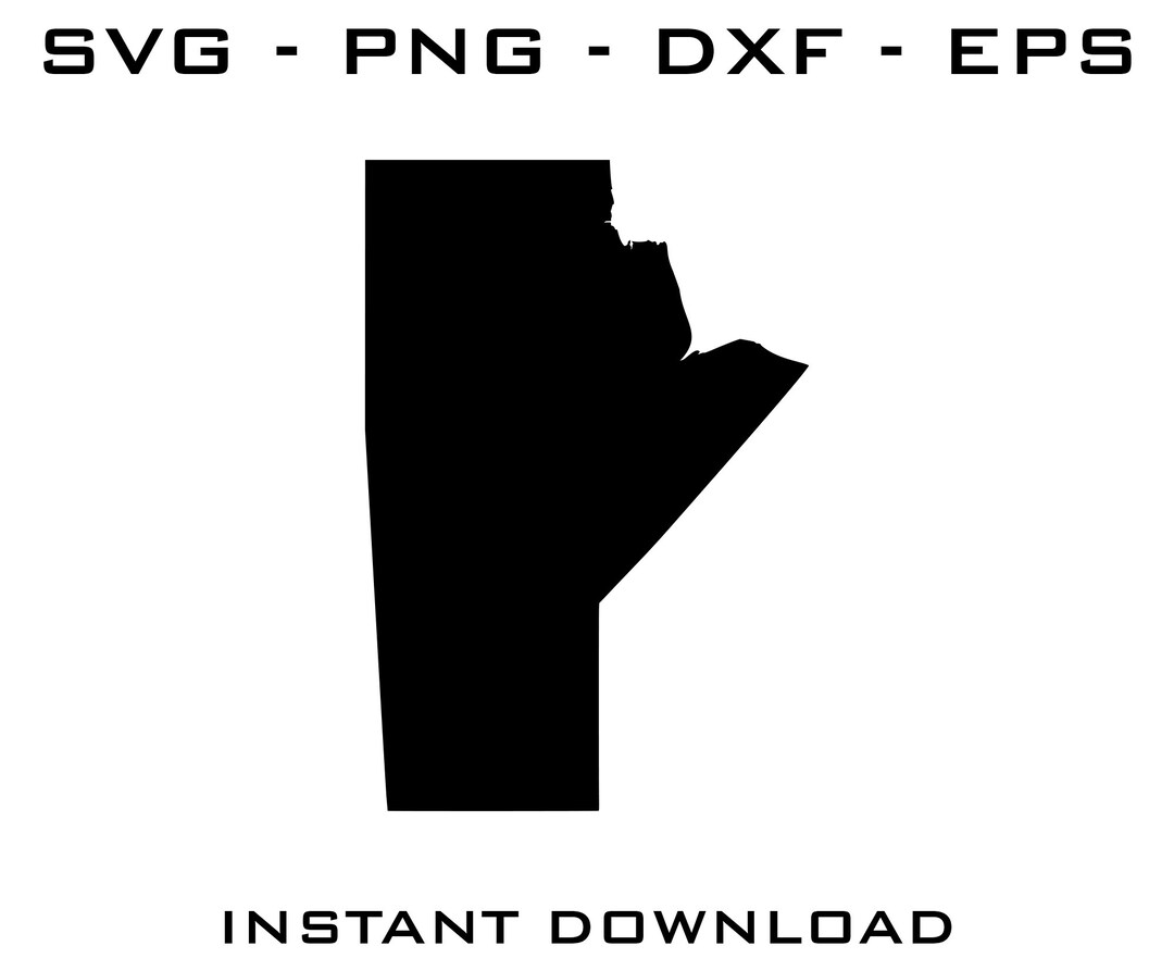 Manitoba Canada Map (digital Download - Svg, Pdf, Jpg, Png Files) - Etsy