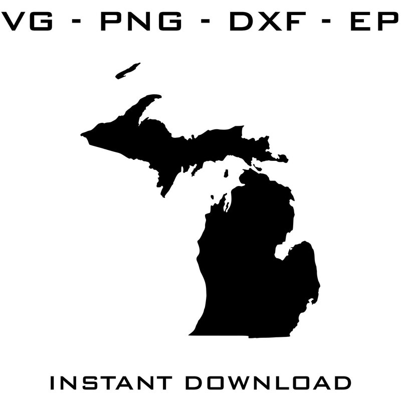 Michigan Silhouette - Etsy