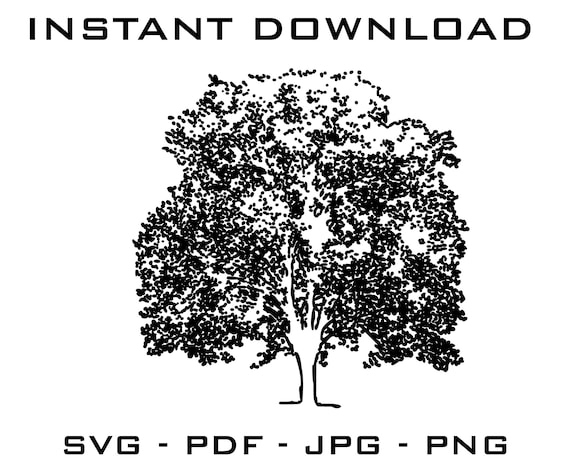 Large Tree SVG Large Tree Digital File Large Tree Instant | Etsy