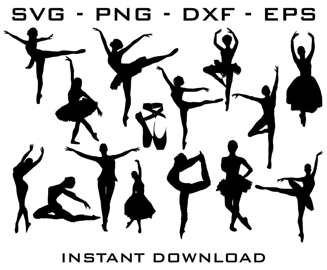 Ballet 15 Designs Bundle Svg Png Dxf Eps- Ballet Cut Files - Ballet ...