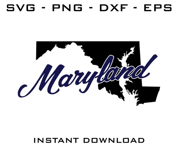 Maryland SVG Maryland Cut Files Maryland Cricut Maryland | Etsy