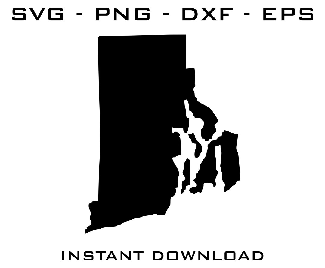 Rhode Island Map SVG – Vector Cut Files (digital Download) - Etsy