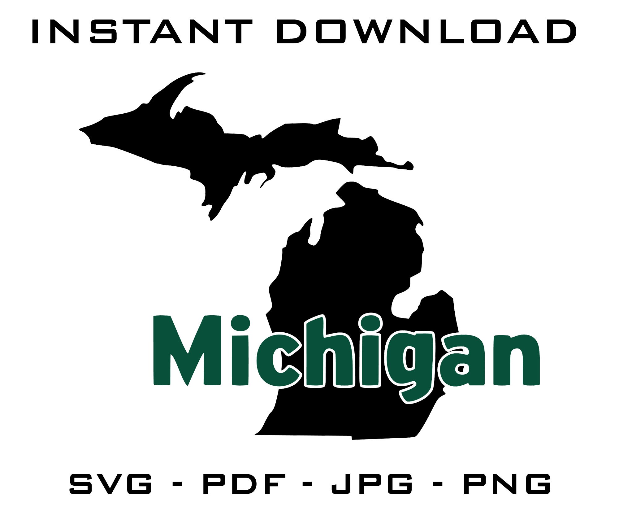 Michigan SVG Michigan Cut Files Michigan Cricut Michigan Silhouette ...