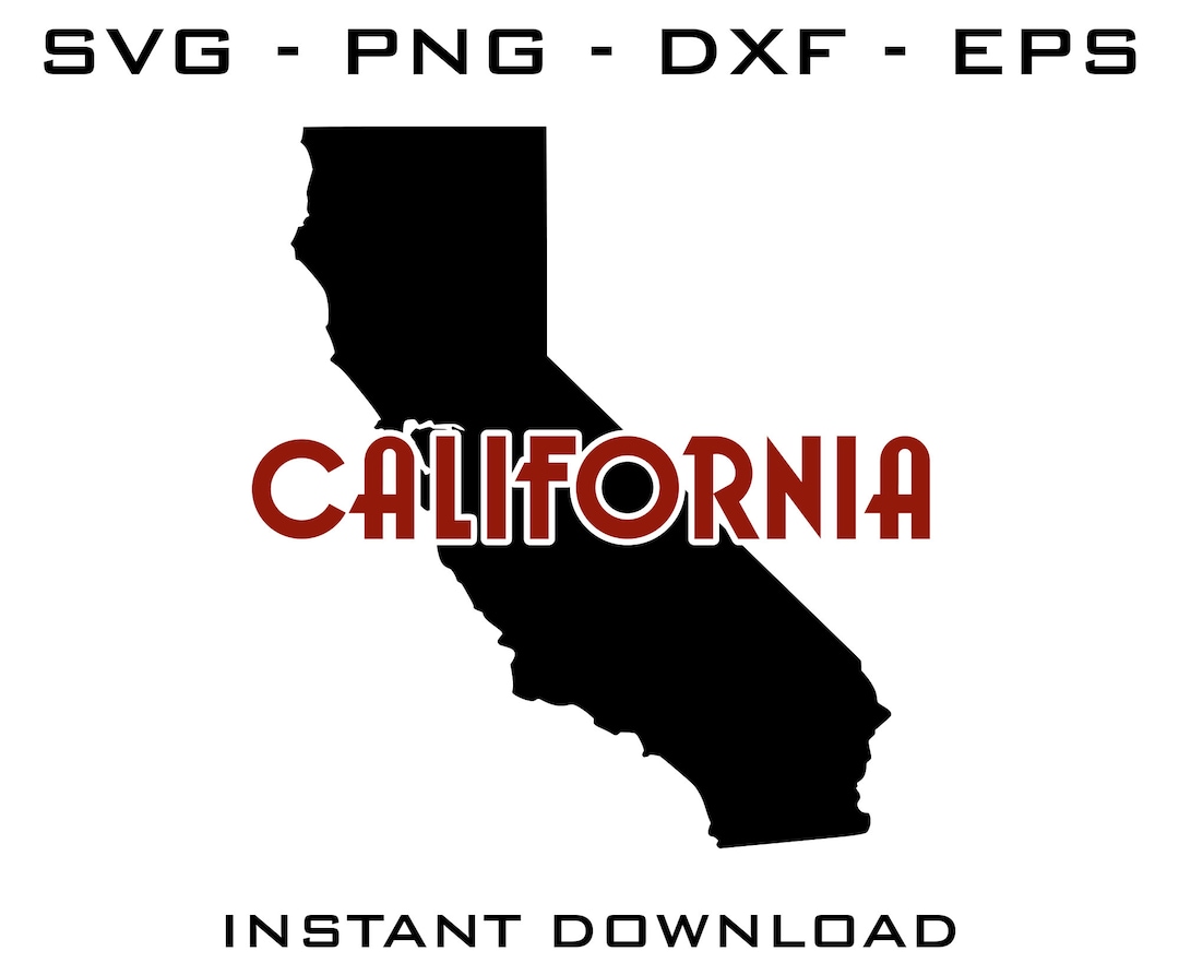 California SVG California Cut File California Cricut - Etsy
