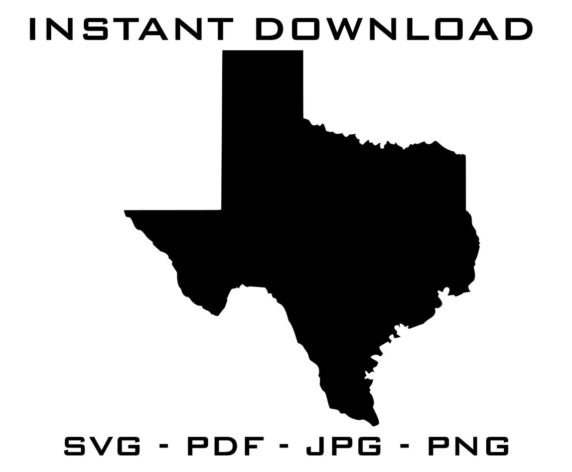 Texas SVG Texas Cut Files Texas Cricut Texas Silhouette | Etsy