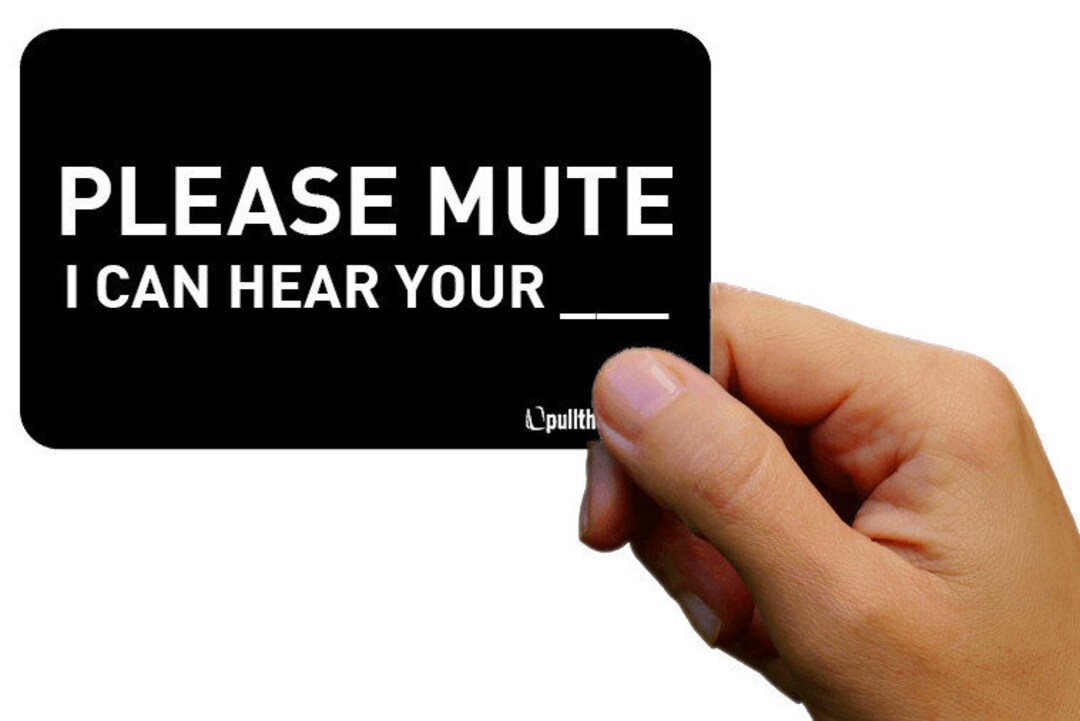 Please Mute Card - Etsy