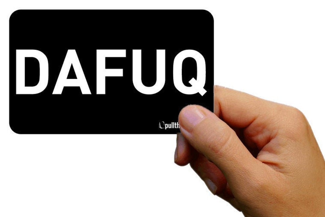 Dafuq Card - Etsy
