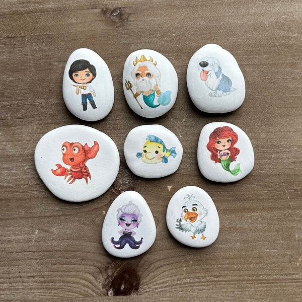 Mermaid Painted Rocks - Etsy