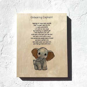 Baby Elephant Wooden Sign, Baby Elephant Nursery Sign, Elephant Love ...