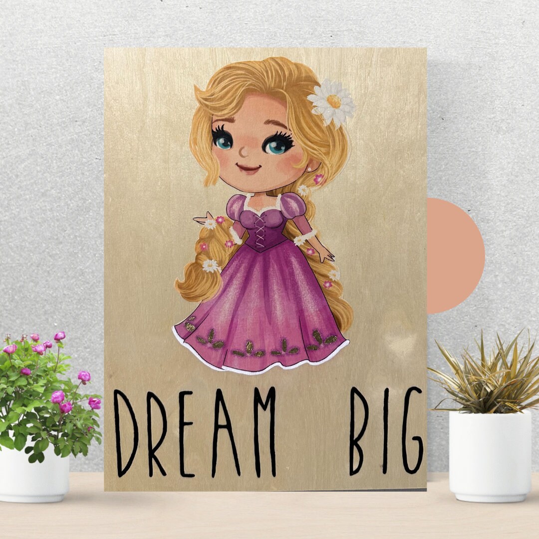 Rapunzel Room Decor, Disney Princess Sign, Tangled Gift, Rapunzel ...