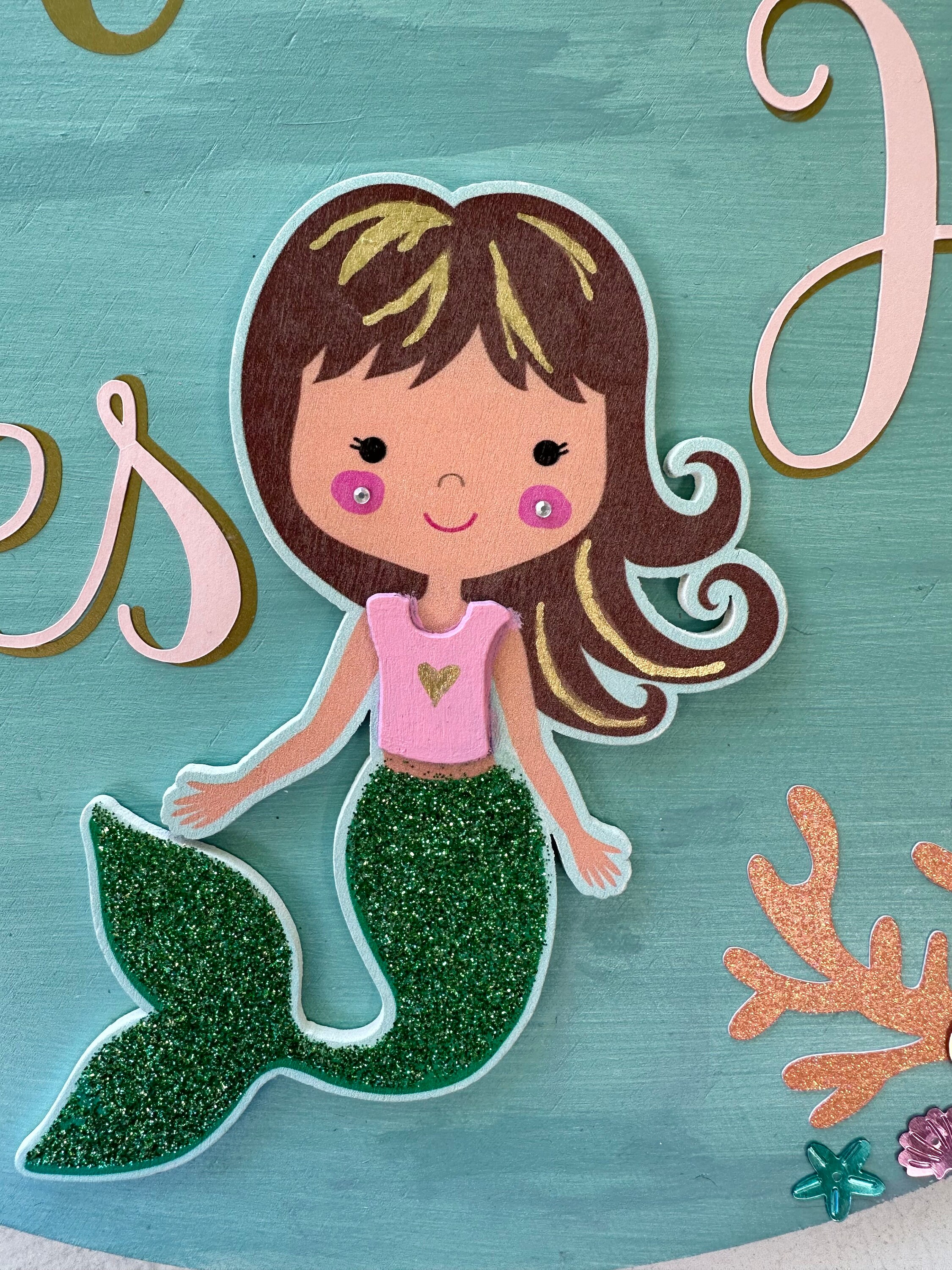Mermaid Room Decor Mermaid Sign A Mermaid Lives Here Sign - Etsy