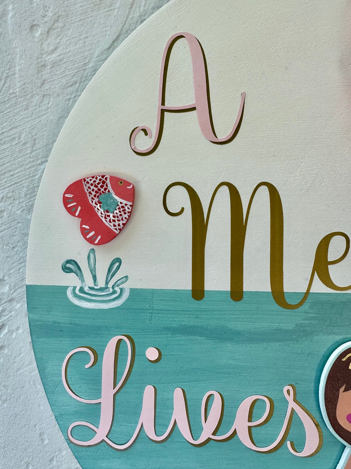 Mermaid Room Decor Mermaid Sign A Mermaid Lives Here Sign - Etsy