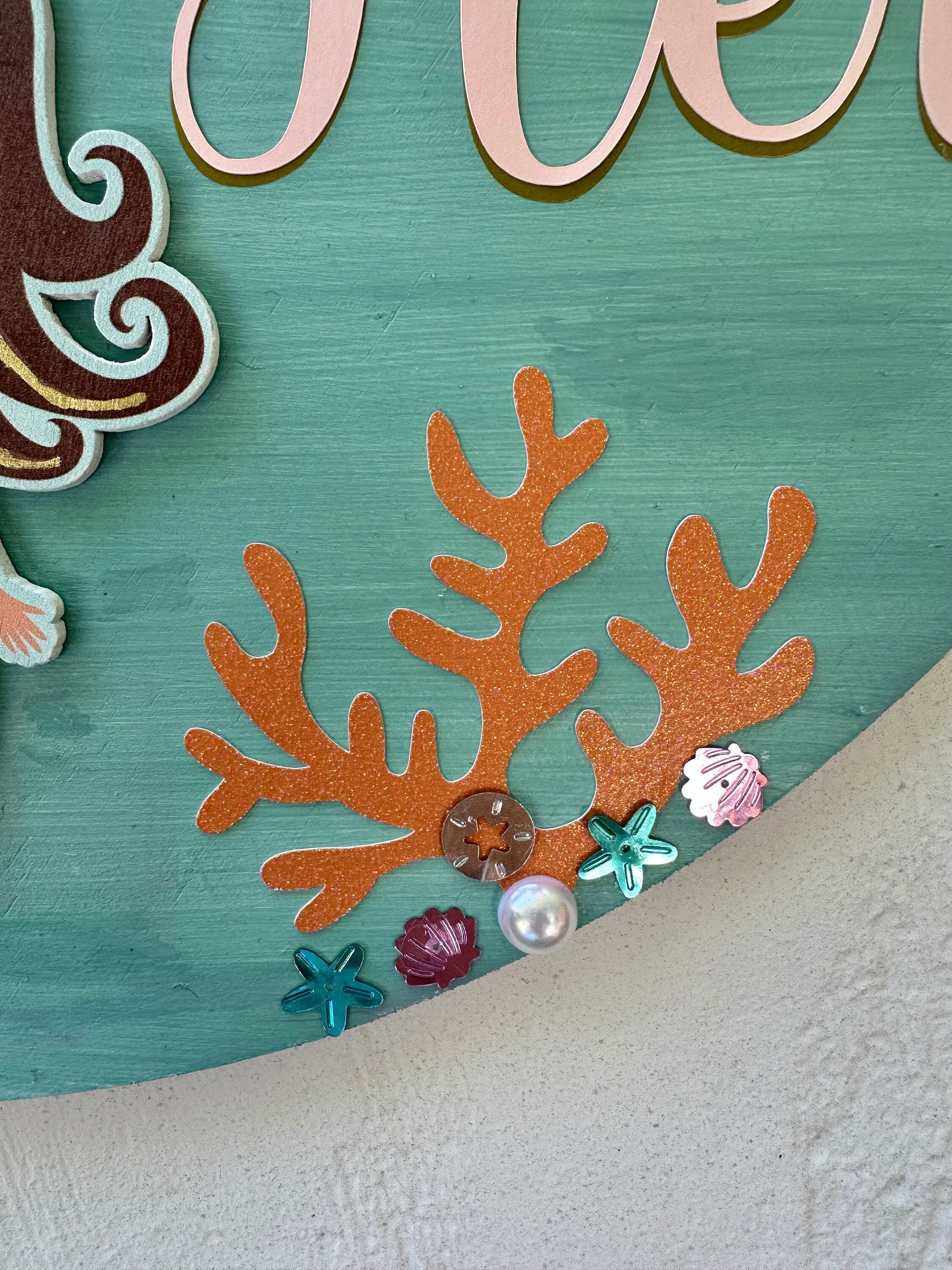 Mermaid Room Decor, Mermaid Sign, A Mermaid Lives Here Sign, Wooden ...