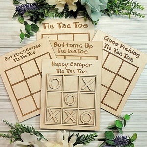 Tic Tac Toe Wood Kits - Etsy
