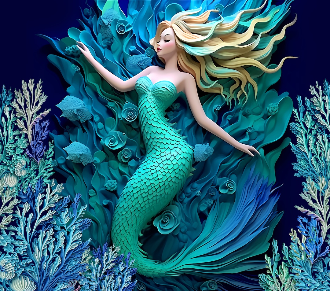 3D Mermaid 20 Oz. Tumblers - Etsy