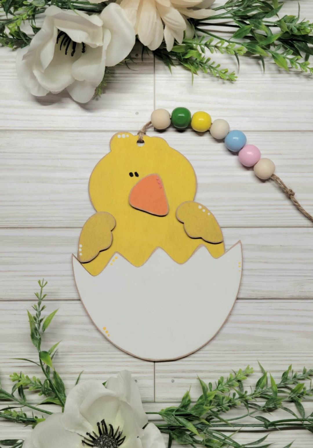 Easter Chick Name Tag and Bunny Craft Kit - Etsy