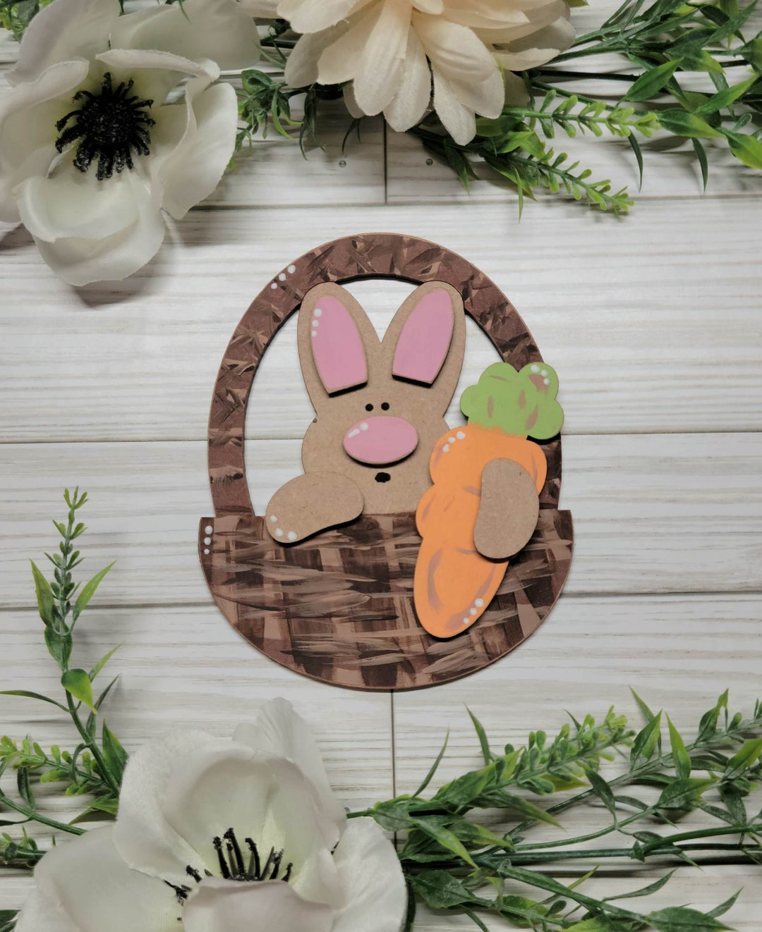 Easter Basket Name Tag and Bunny Craft Kit - Etsy