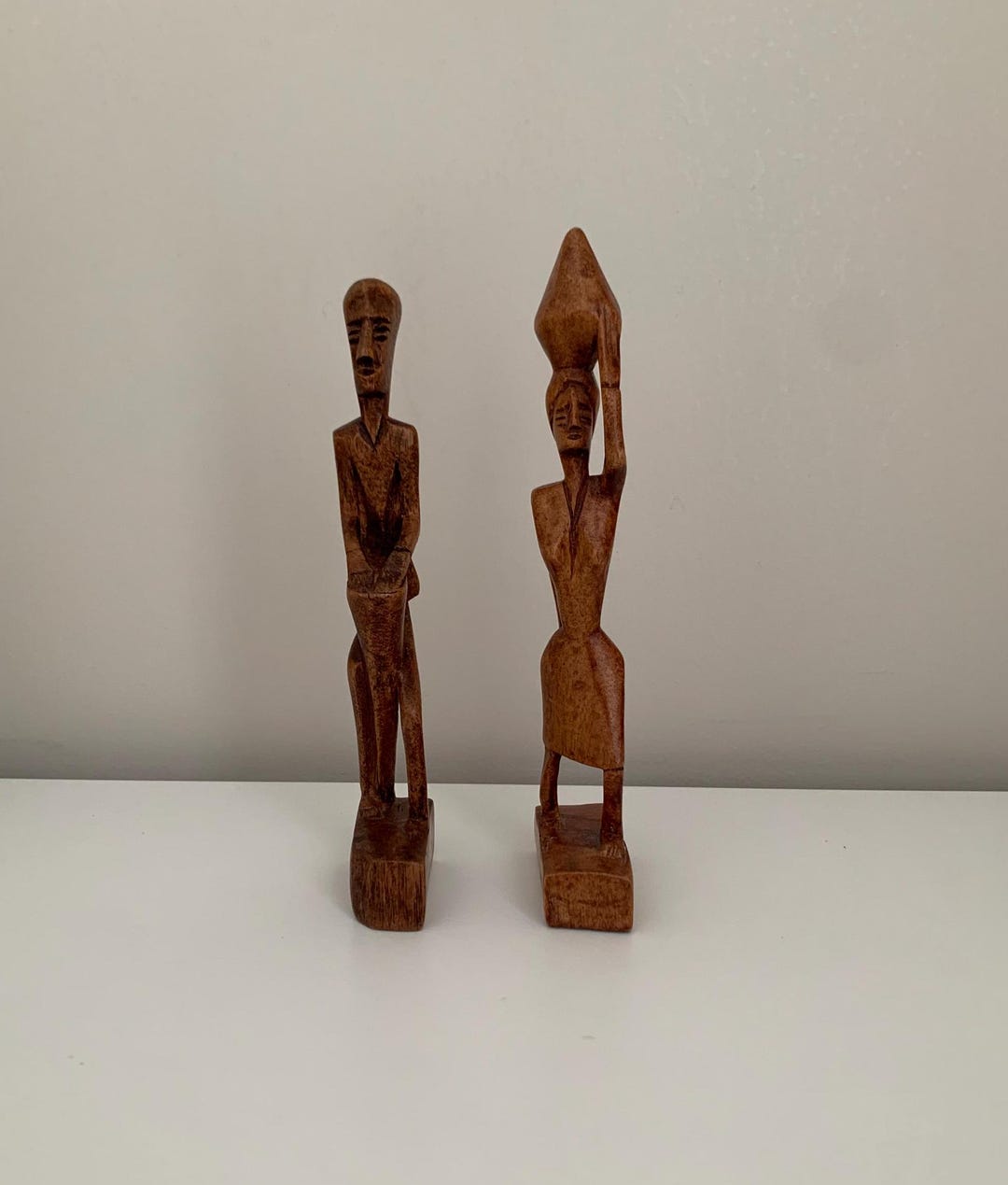 Hand Carved Statues, Male and Female Wooden Figurines - Etsy