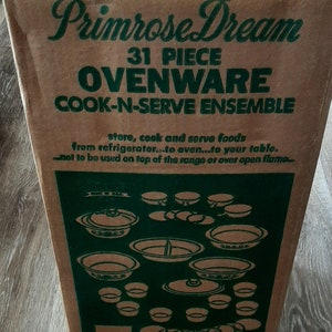 Jeanette Primrose Dream 31 Piece Ovenware Cook N Serve Ensemble ...