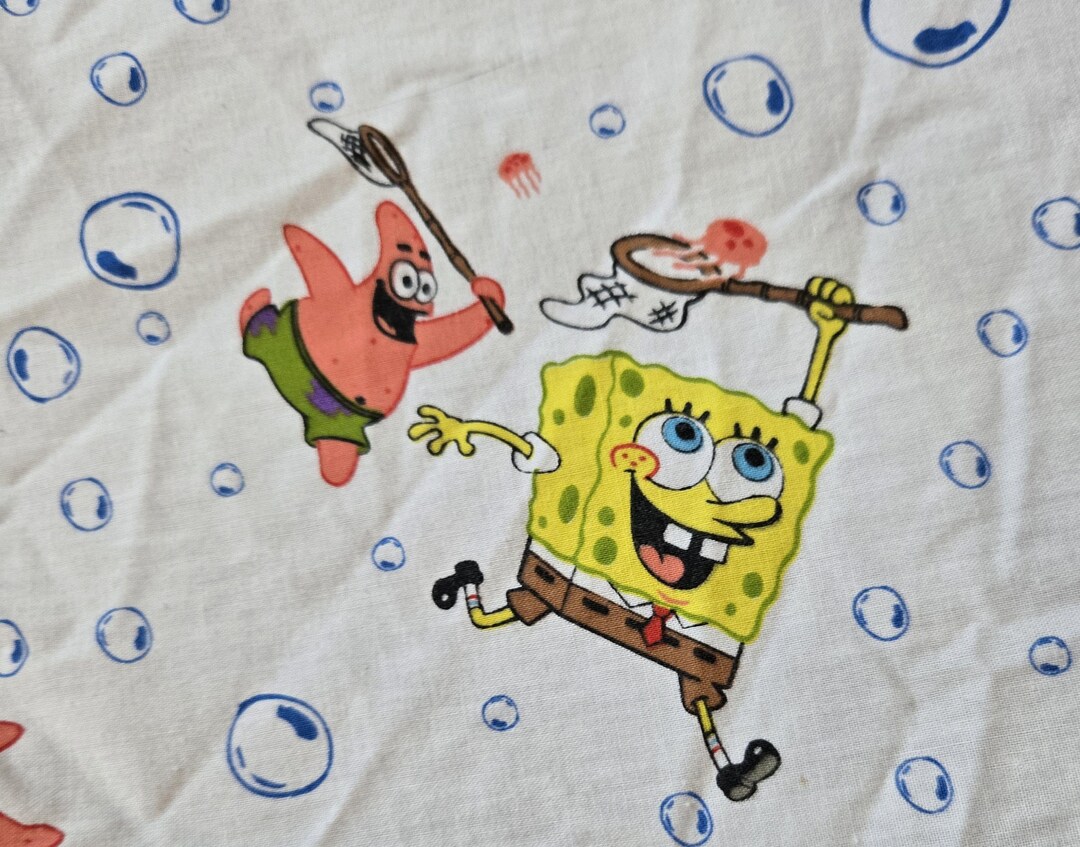 Spongebob Crib Sheet / Toddler Bed Sheet Baby Bedding Vintage ...