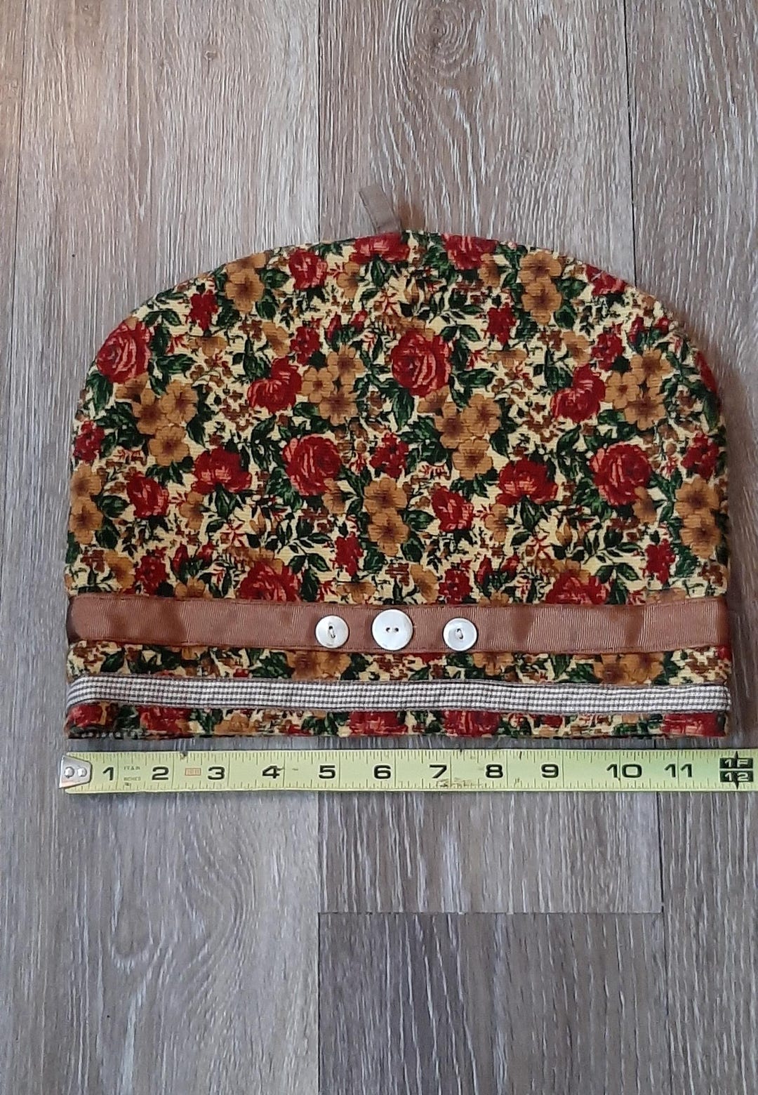 Handmade Toaster Cover Roses Flowers Brown Tapestry Fabric Quilted ...