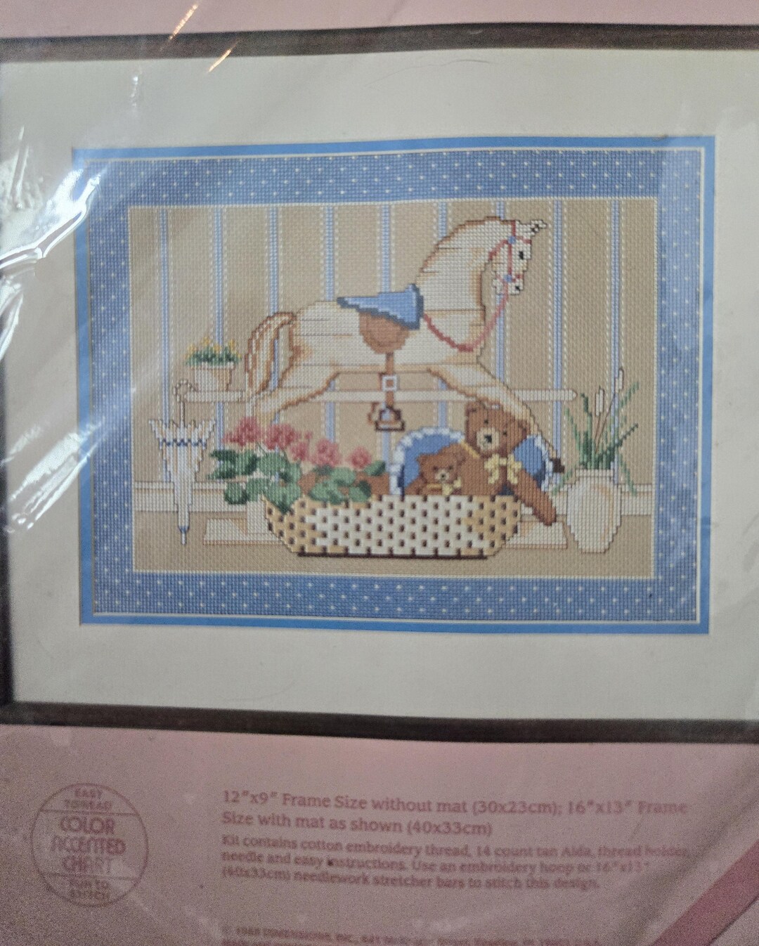 Vintage Needlepoint Kits Antique Horse - Nursery Baby Needle Point - by ...