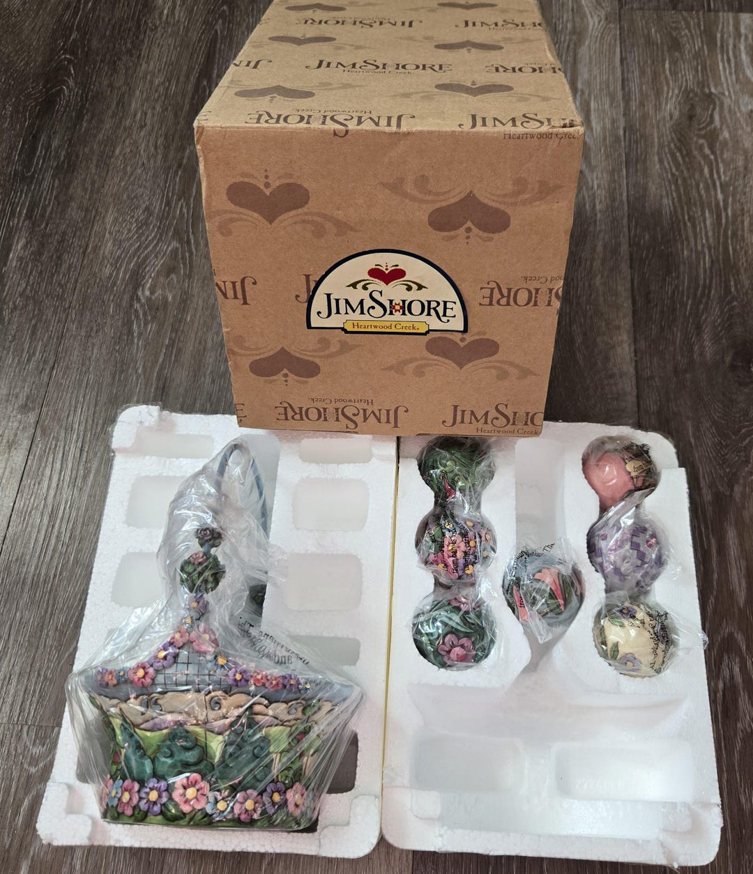 New blooms of Spring Jim Shore Spring Basket 2007 Unused and in ...