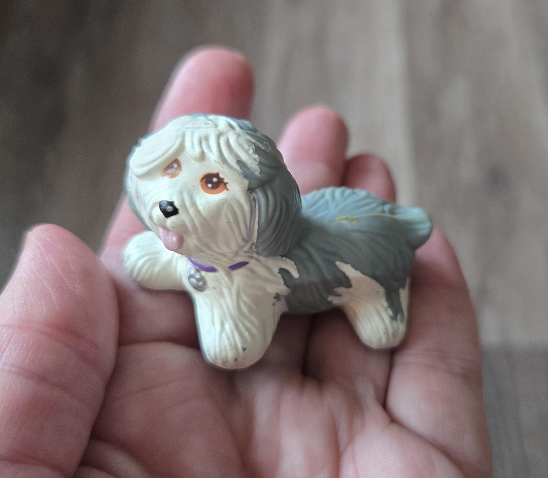 Vintage Littlest Pet Shop Laying Sheepdog - LPS Dog - Vintage 1990's - Etsy