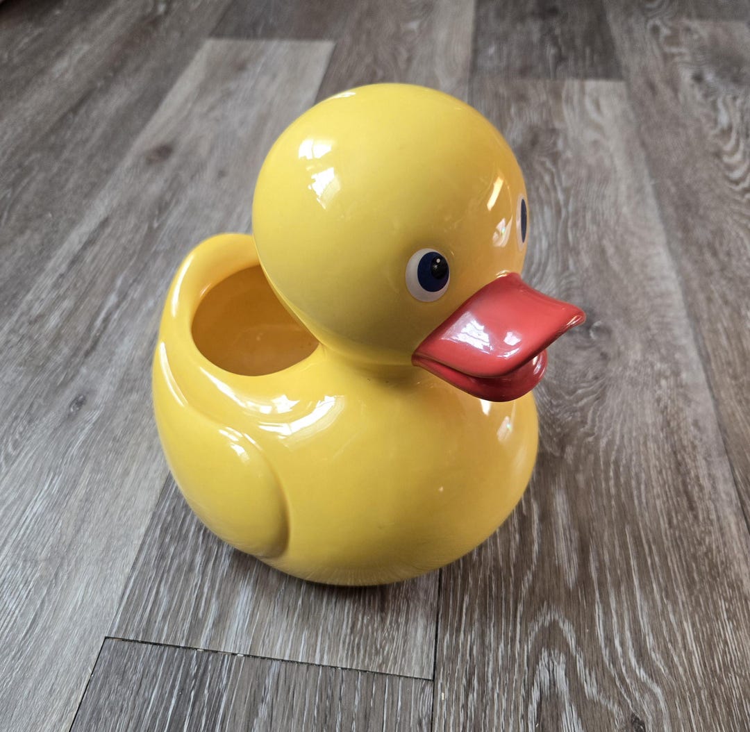 Rubber Duck Ceramic Planter Teleflora LARGE - Jeep Lovers Gift - Yellow ...