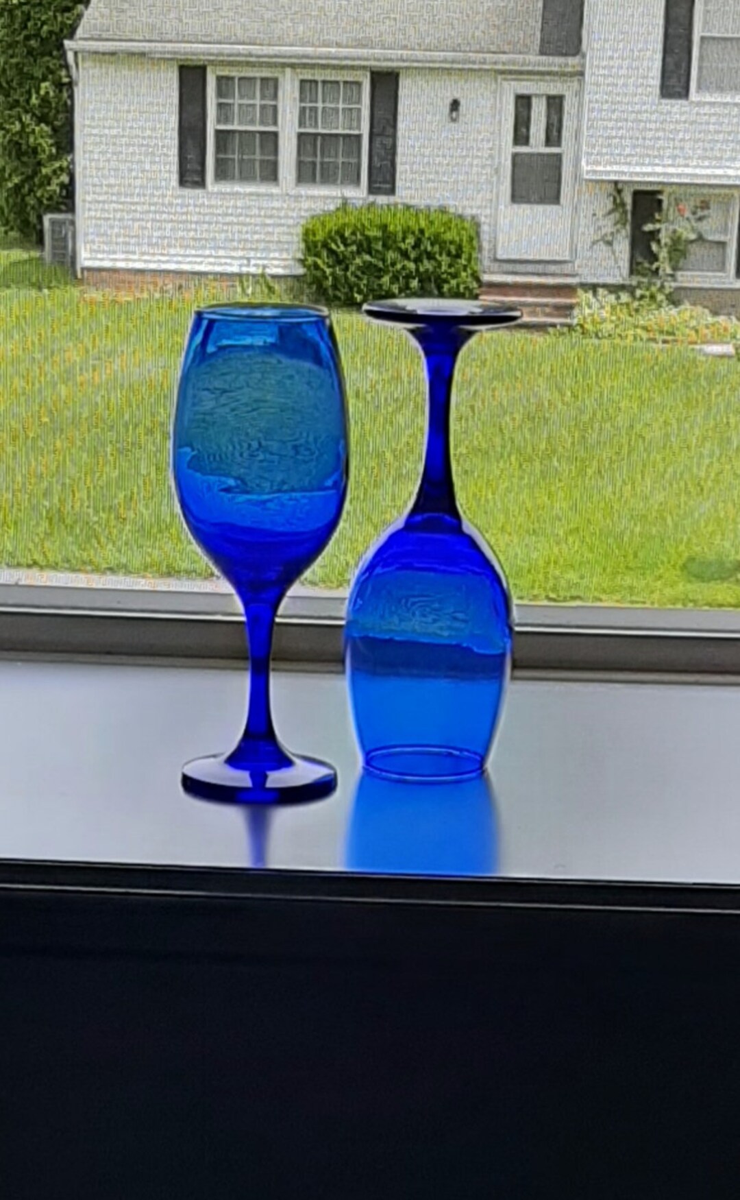 2 Cobalt Blue Libbey Goblets 9 Inch Tall Size Lovely 2 Inch Wide - Etsy