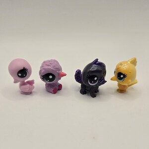 Teeniest Littlest Pet Shop - Swan Birds and Platypus Lot - LPS - Hasbro ...