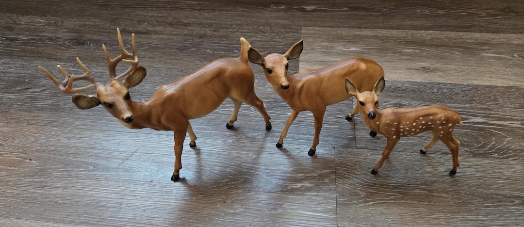 Vintage Breyer Horse Whitetail Deer Family - Vintage Model Animals ...