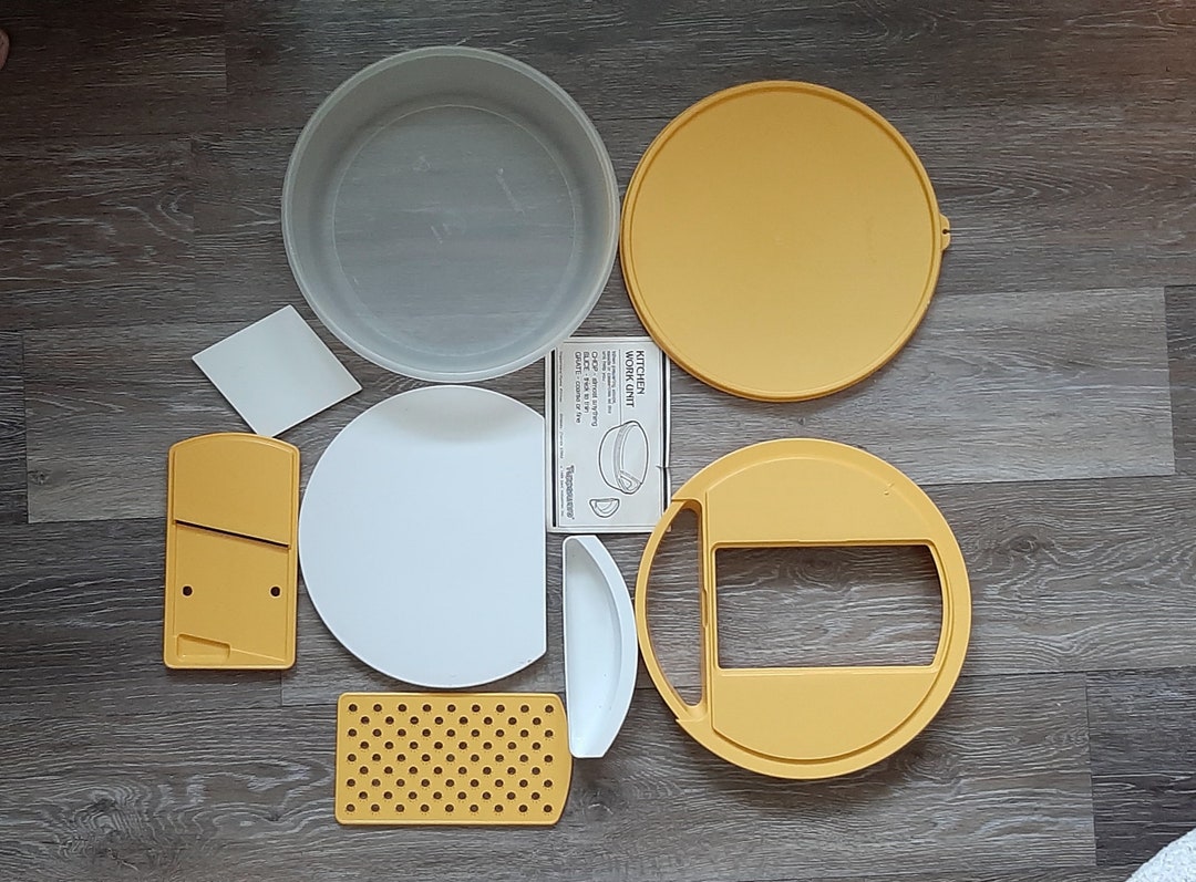 Tupperware Kitchen Work Unit Yellow Chop Slice Grate Store Countless ...