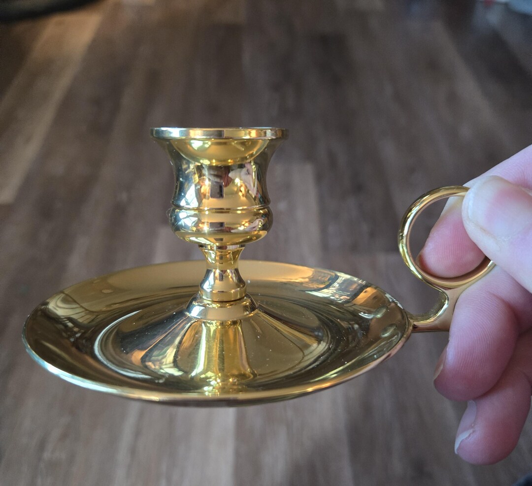 Baldwin Brass Finger Loop Candle Stick Holder Vintage Style Victorian ...